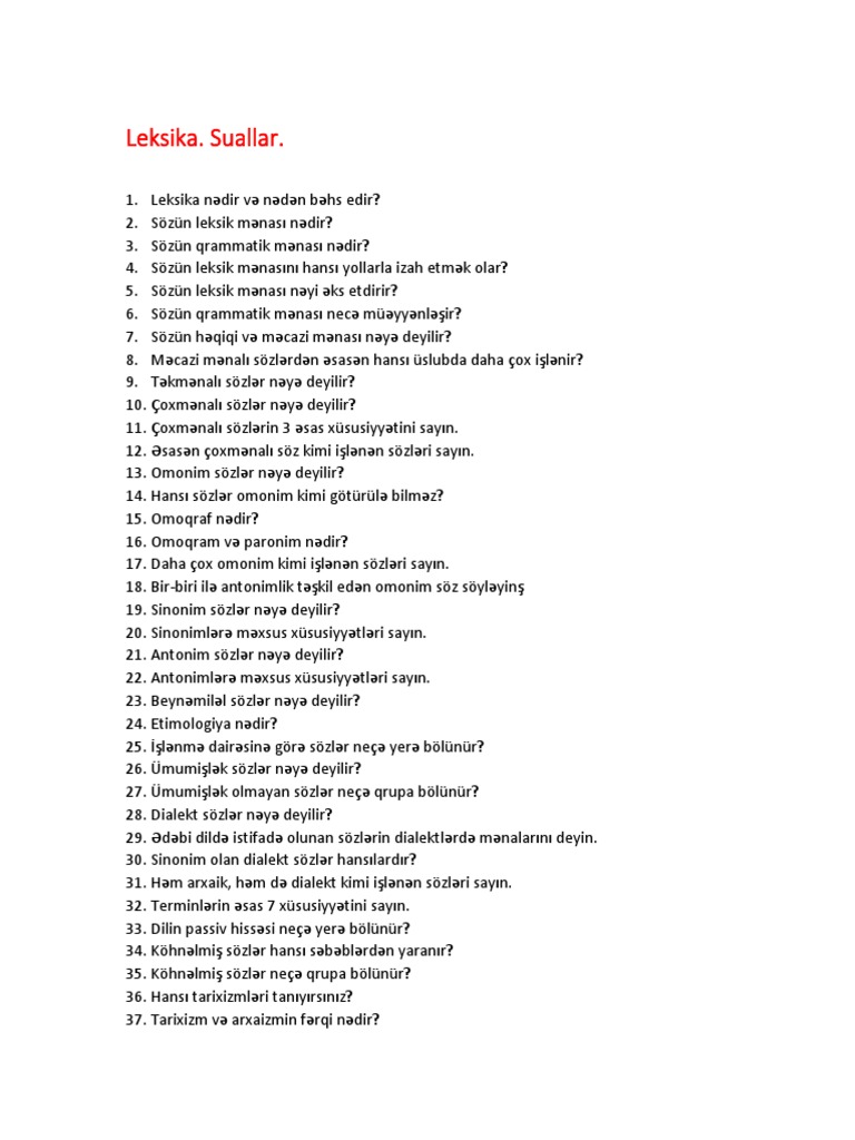 Leksika | PDF