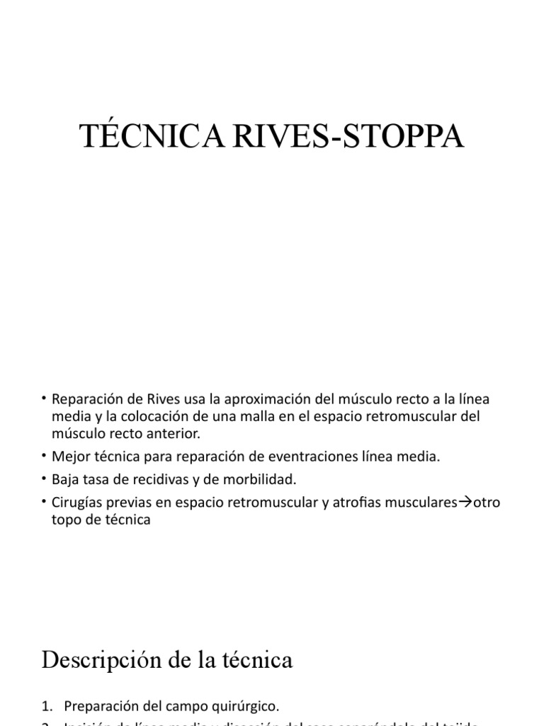 Técnica Rives-Stoppa | PDF