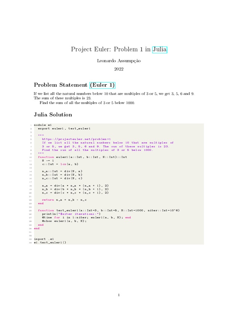 Summing The Multiples Of 3 And 5 Below 1000 Solving Project Euler 