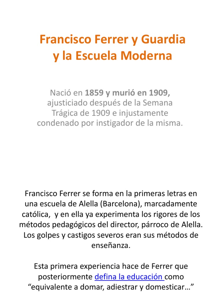 Francisco Ferrer y Guardia | PDF