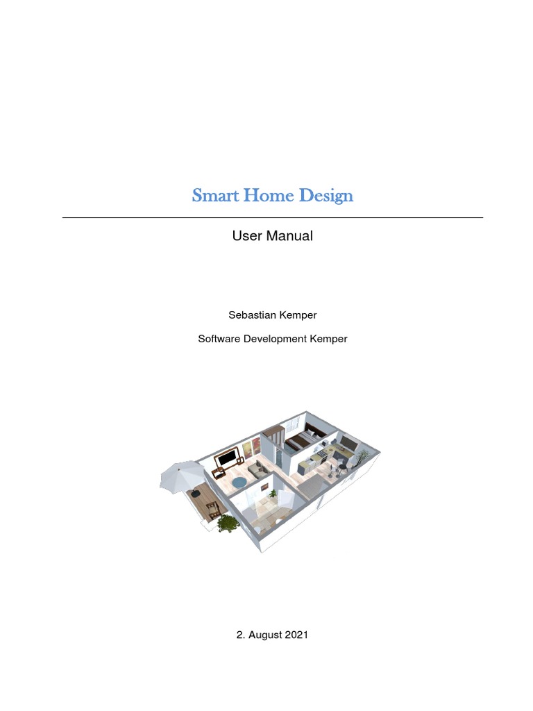 Smart Home Design: User Manual | PDF | Menu (Computing) | Computer File