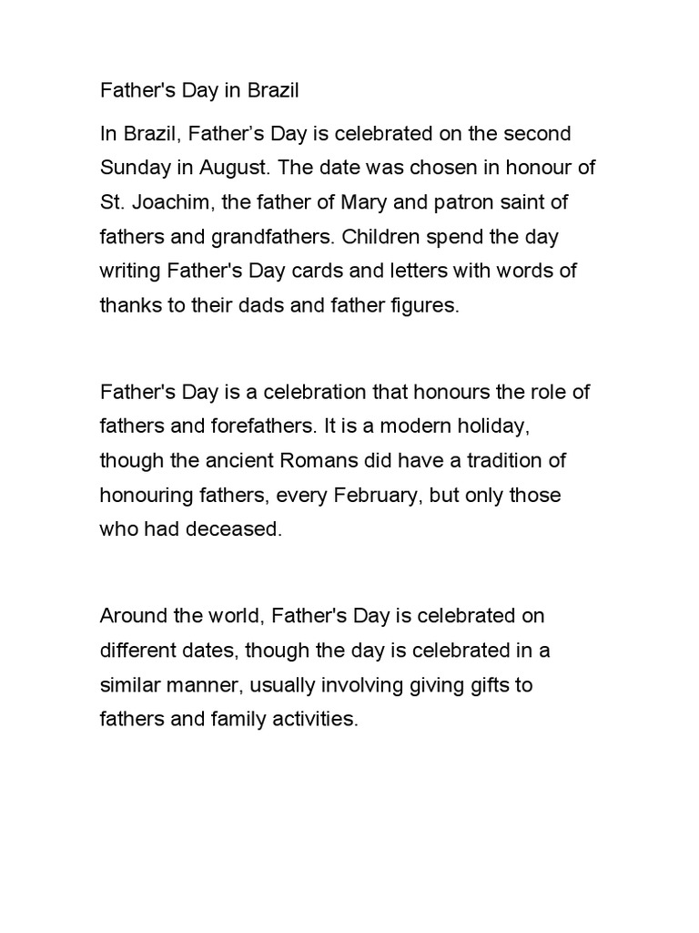 Fathers Day Origin | PDF