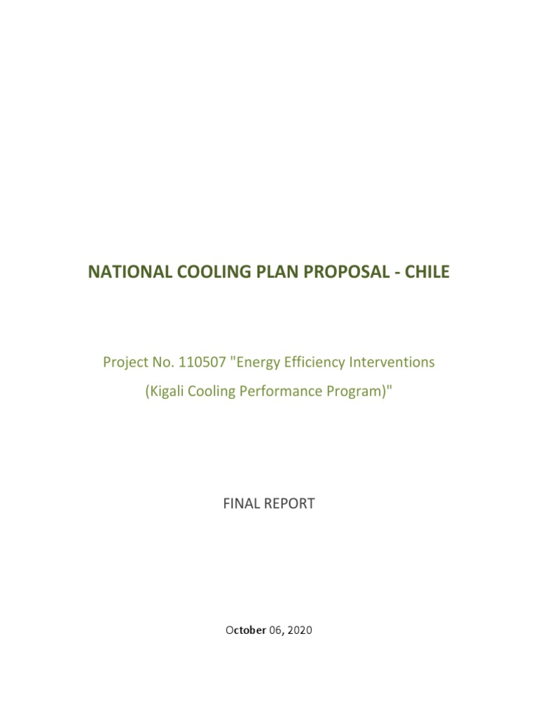 National Cooling Plan Proposal Chile | PDF | Climate Change Mitigation ...