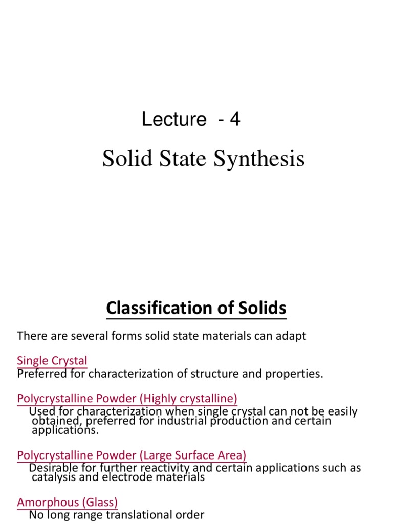 Solid State Reaction | PDF | Diffusion | Crystallite