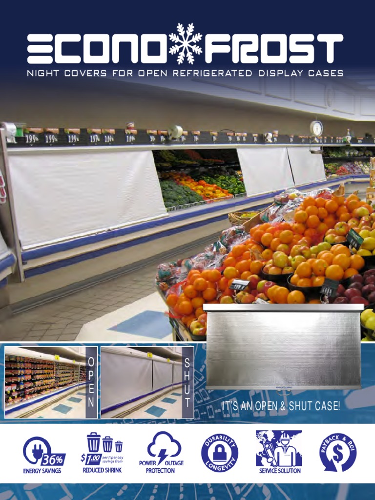 Econofrost Night Covers - Product Brochure | PDF | Refrigeration ...