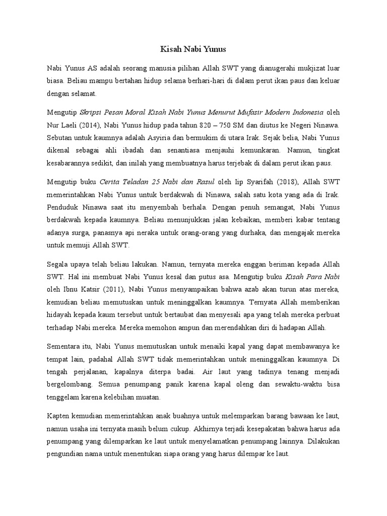 Kisah Nabi Yunus | PDF