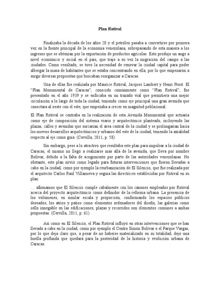 Plan Rotival | PDF | Venezuela
