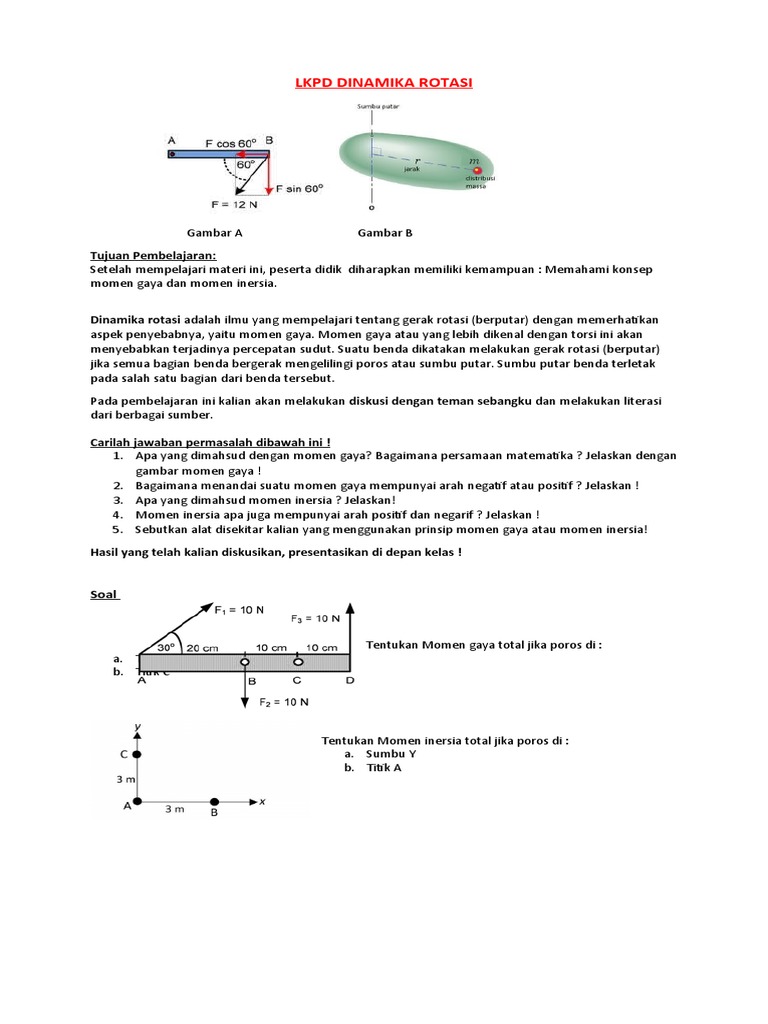 Lkpd Dinamika Rotasi 1 Pdf