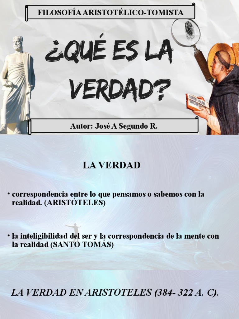 La Verdad según Aristóteles y Santo Tomás | PDF | Verdad | Realidad