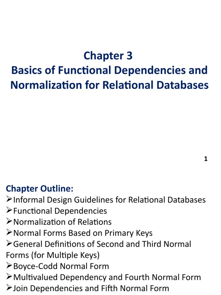 Basics Of Functional Dependencies And Normalization For Relational Databases Pdf Relational