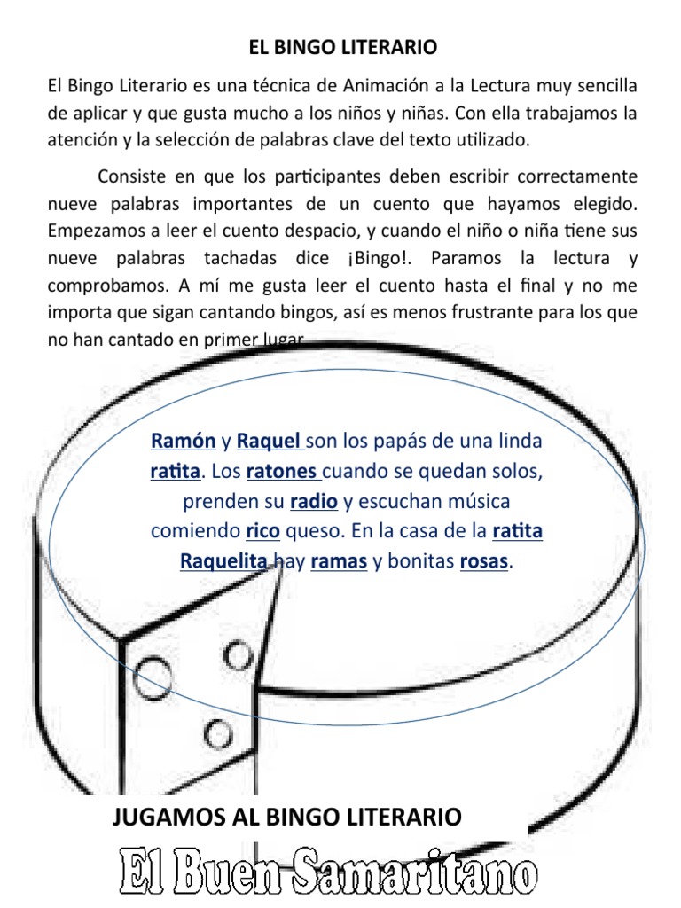 El Bingo Literario: una técnica lúdica para fomentar la lectura y la ...