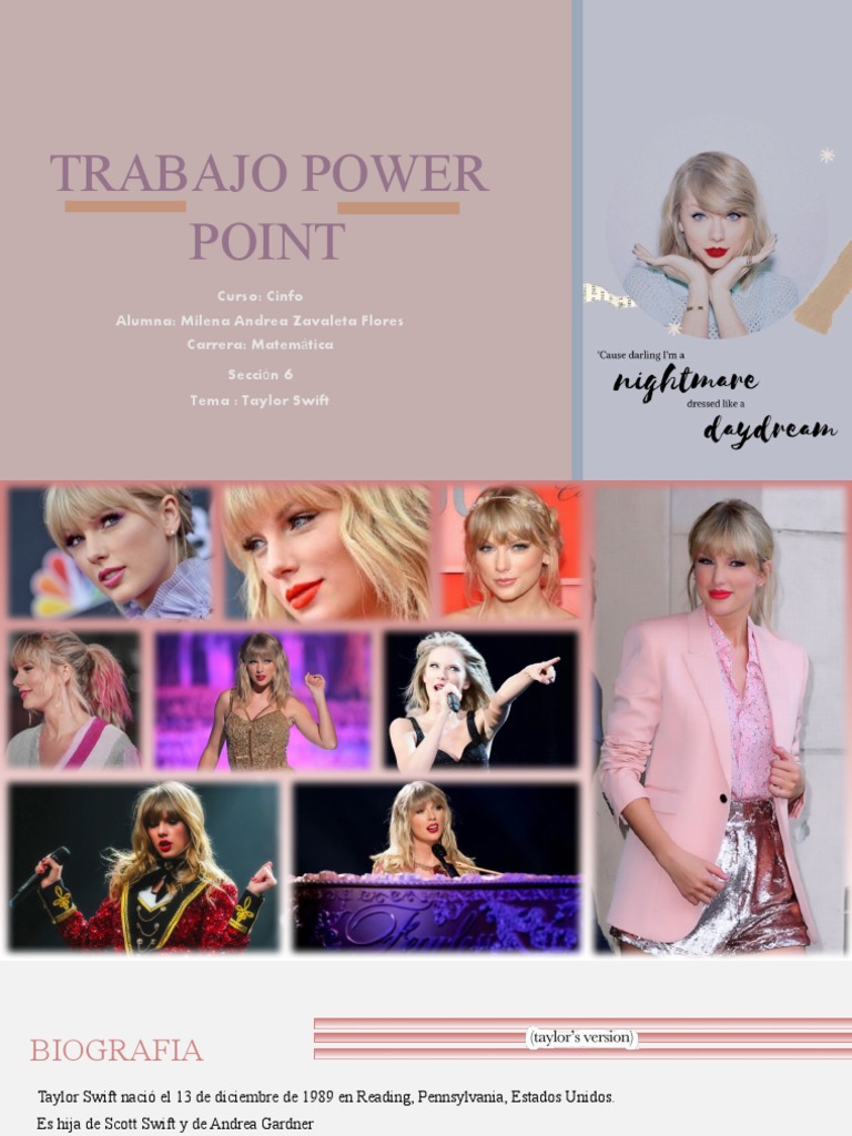 Biografía de Taylor Swift | PDF | Taylor Swift | Industria de la música