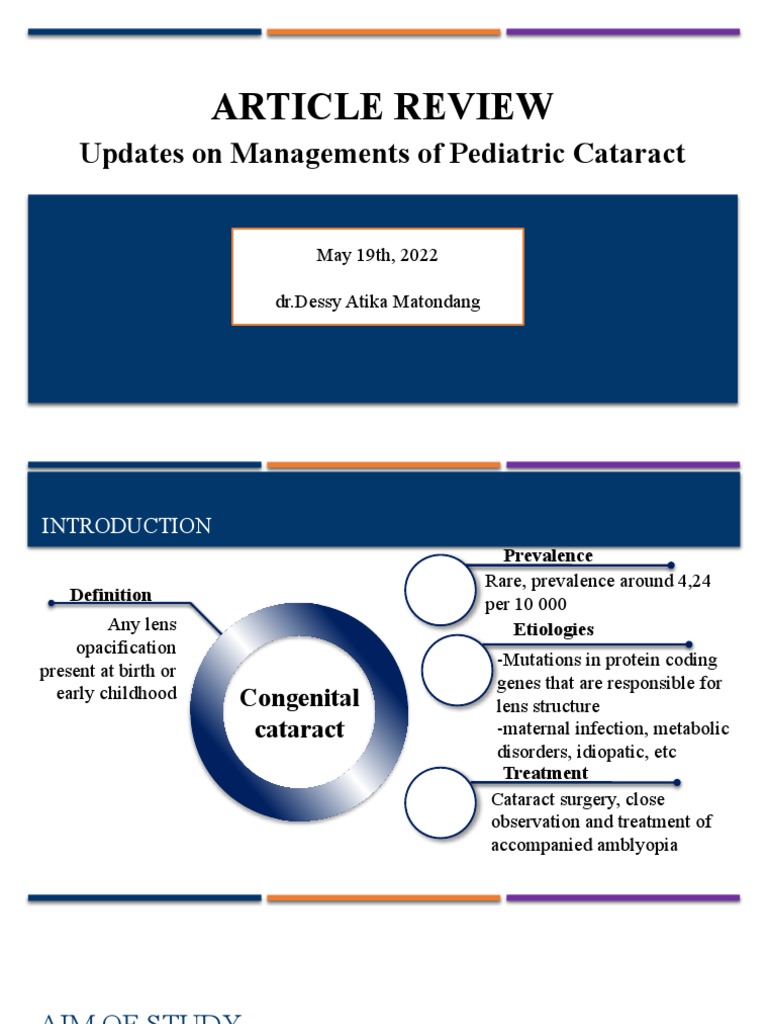 Management of Pediatric Cataract | PDF | Cataract | Medical Specialties