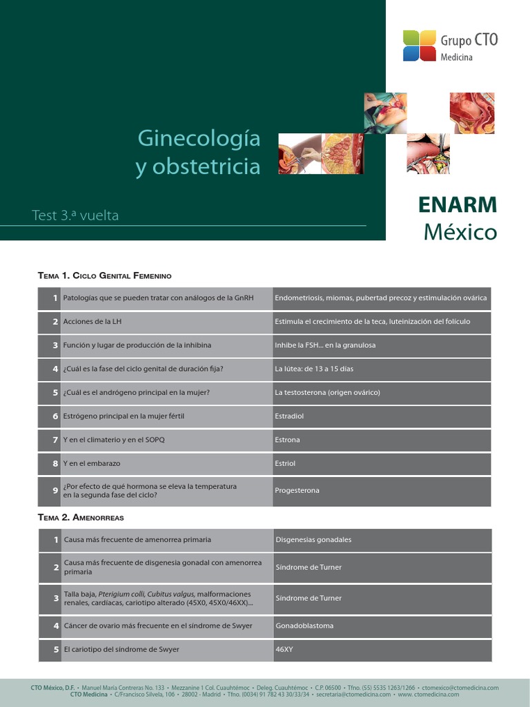 ENARM T3V GC Preguntas ENARM | PDF | Enfermedades y trastornos | Salud ...