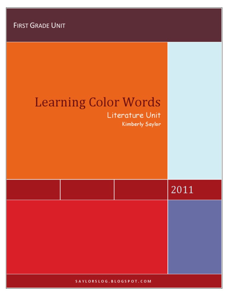 Learning Color Words: Literature Unit | PDF | Yellow | Green