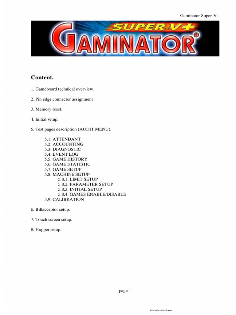 Gaminator V+ | PDF