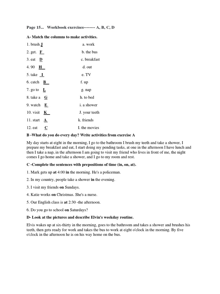 Match The Columns To Make Activities | PDF