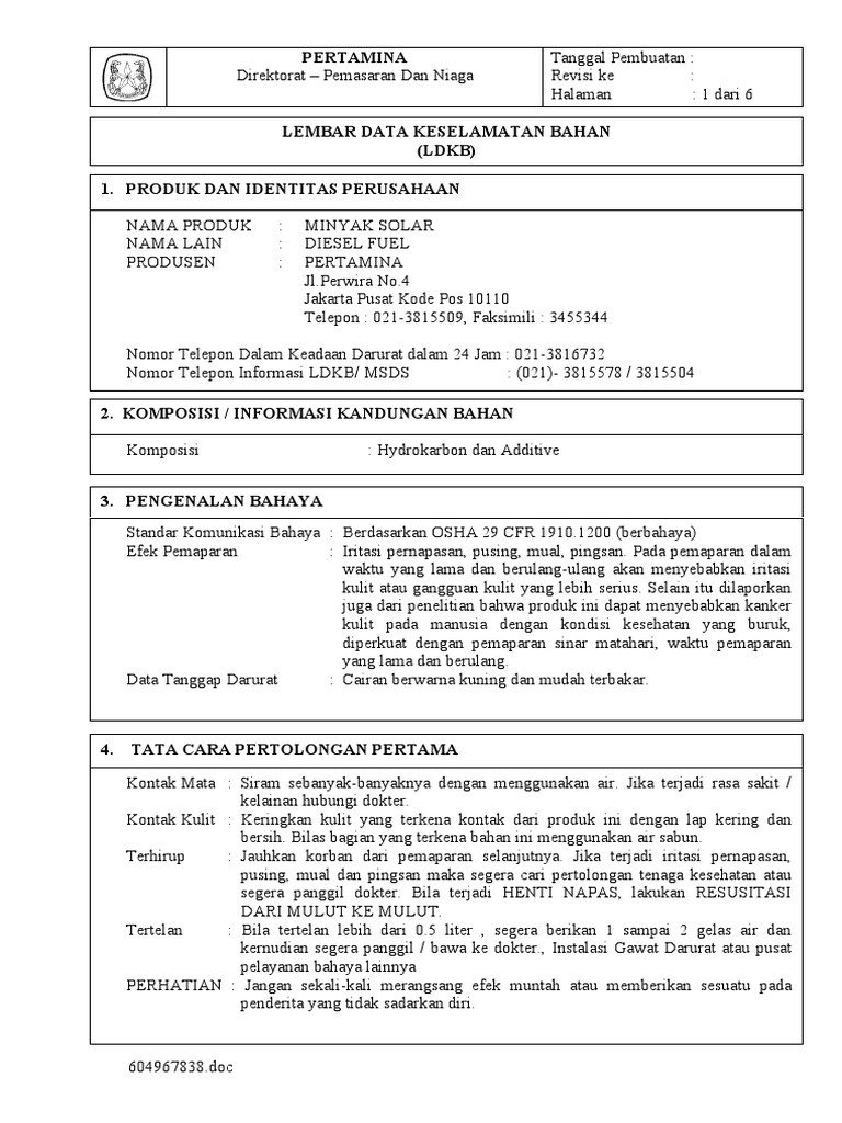 MSDS SOLAR S Latest | PDF