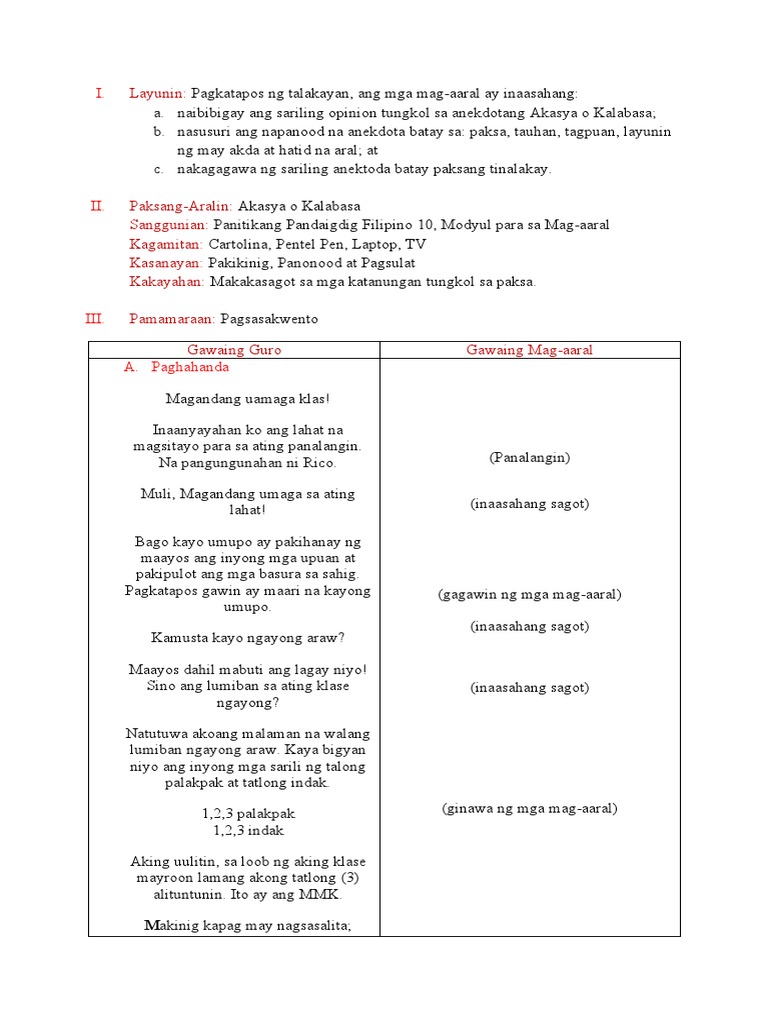 Akasya o Kalabasa | PDF