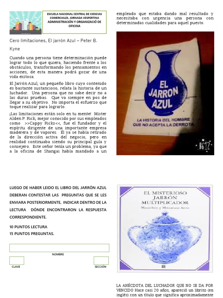 El Jarrón Azul Por Peter B | PDF