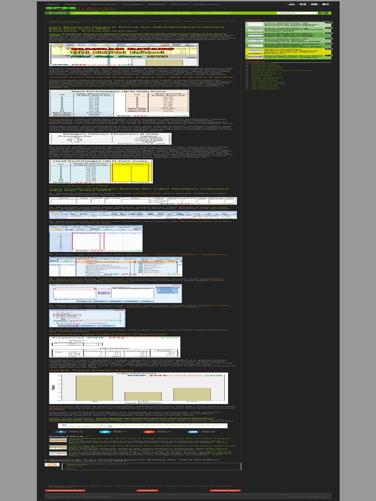 Cara Membuat Diagram Batang Dan Tabel Distribusi Frekuensi Nilai Gain ...