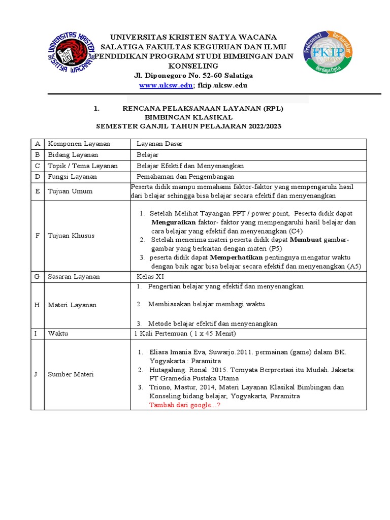 Contoh - RPL Klasikal Edit | PDF