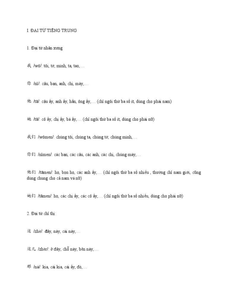 T NG H P NG Pháp HSK 1 | PDF