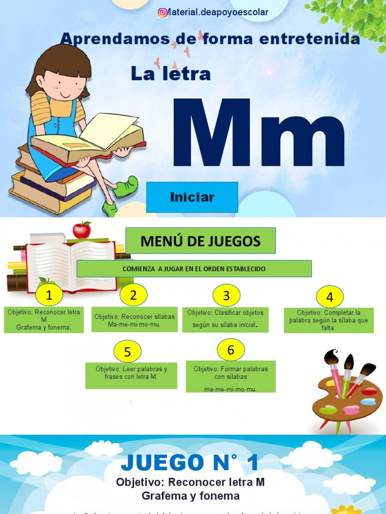 Actividades Didácticas con la Letra M | PDF | Escritura | Comunicación ...