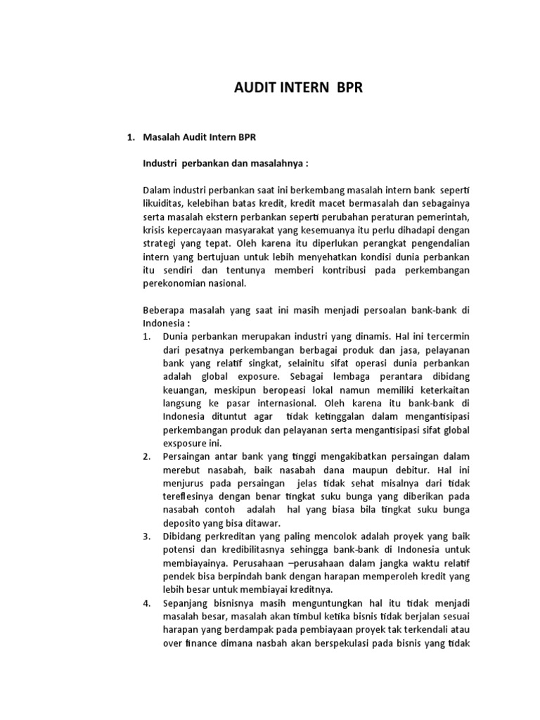 Sop Audit Internal | PDF