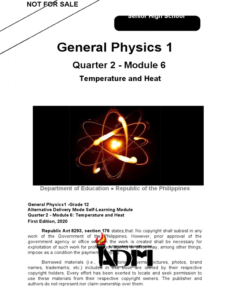 General Physics 1: Quarter 2 - Module 6 | PDF | Temperature | Heat
