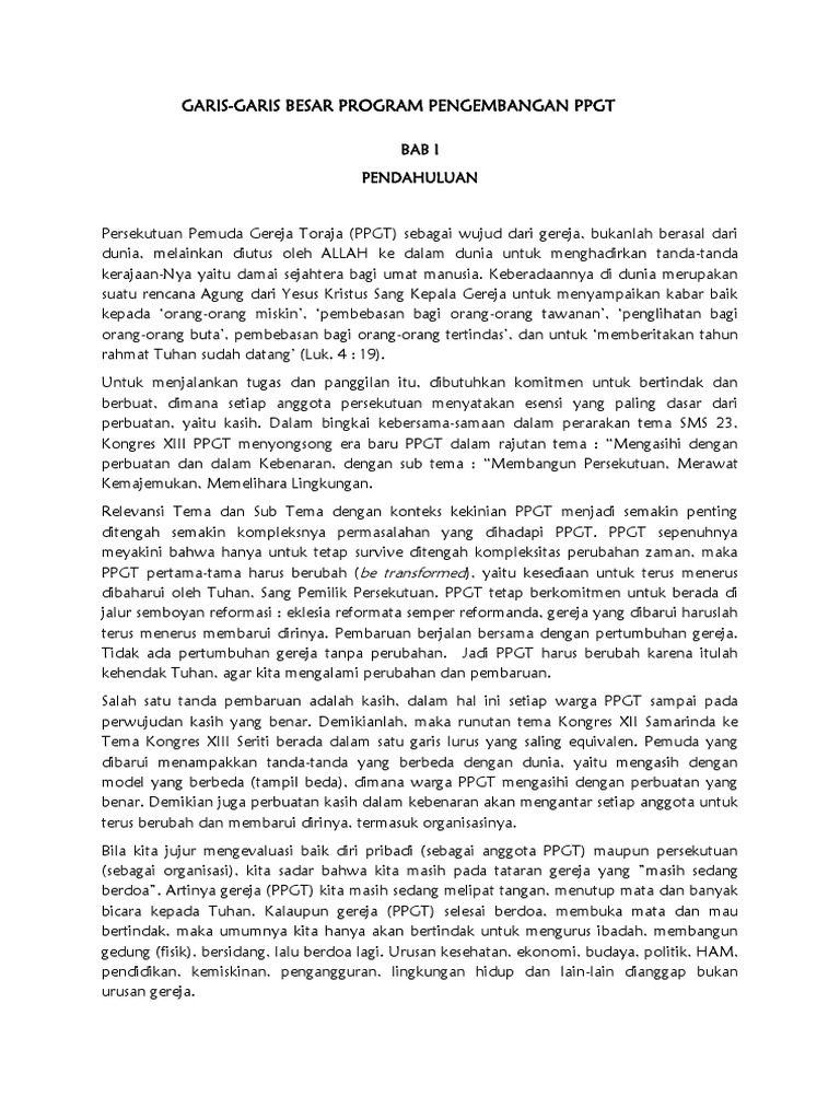 PPGT Program Pengembangan | PDF