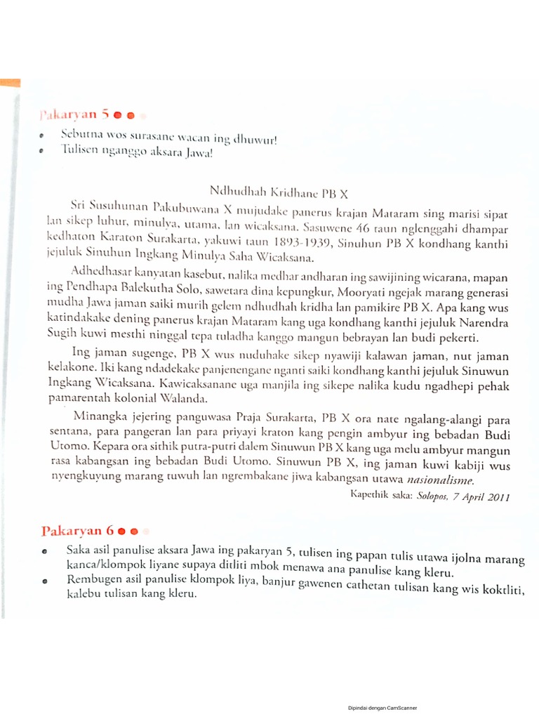 Kls X Nulis Paragraf Aksara Jawa | PDF