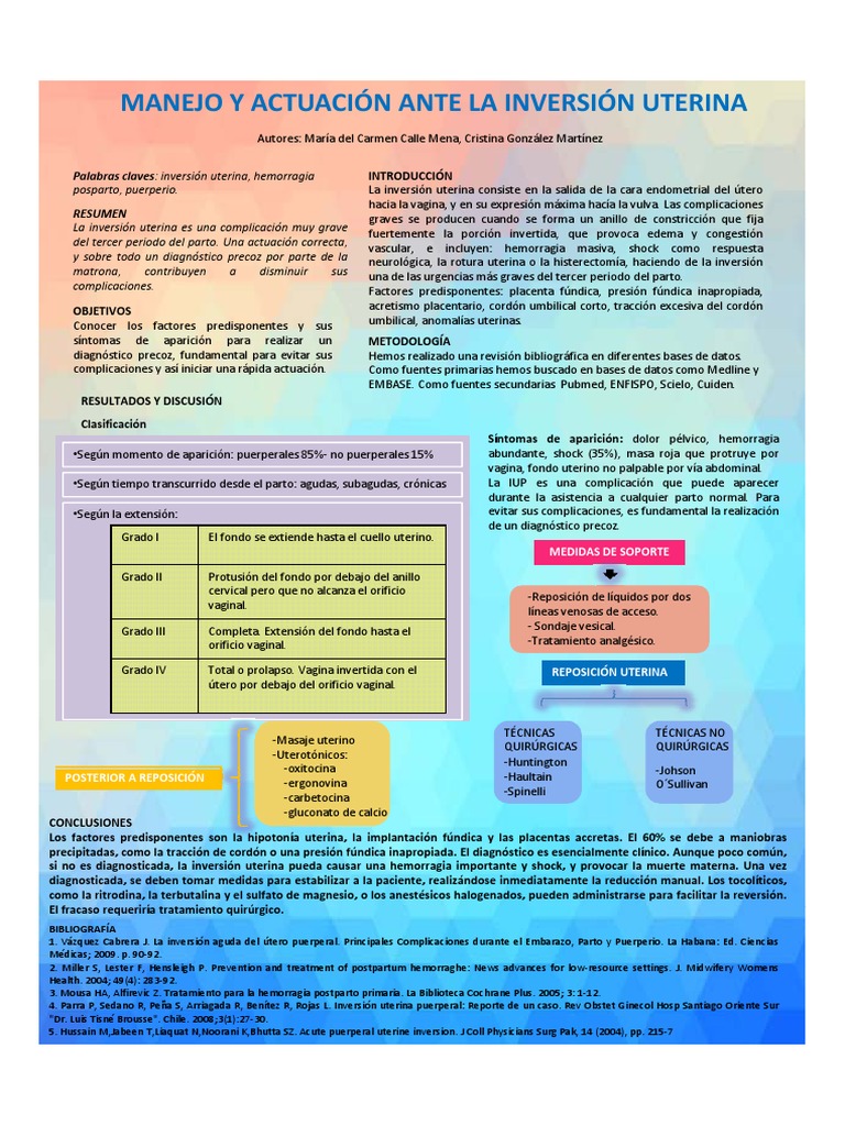 Manejo Y Actuación Ante La Inversión Uterina | PDF | Parto | Vagina