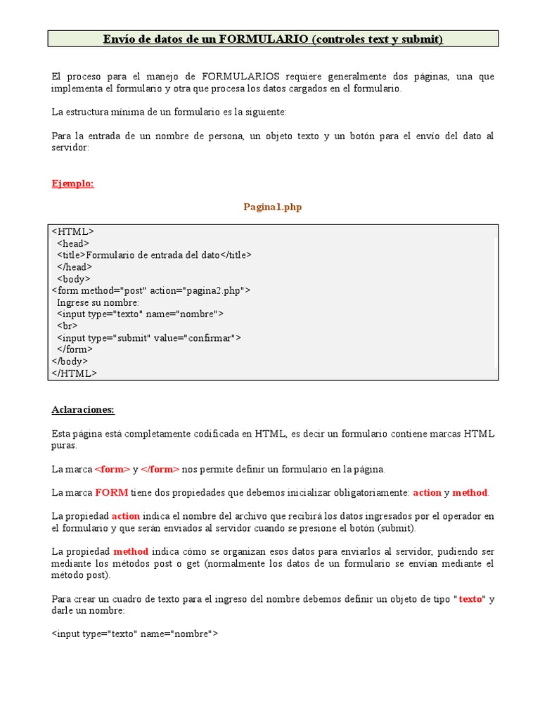 Ejercicios - Primera Parte | PDF | Php | HTML