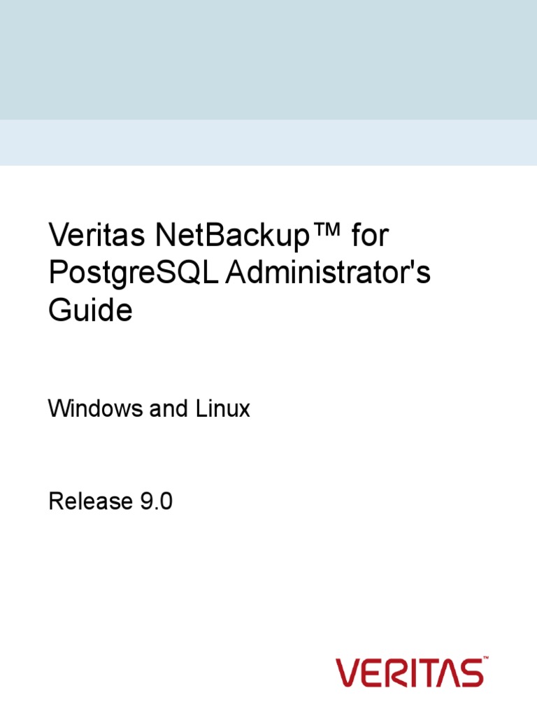 Veritas Netbackup™ For Postgresql Administrator'S Guide: Windows and Linux | PDF | Postgre Sql ...