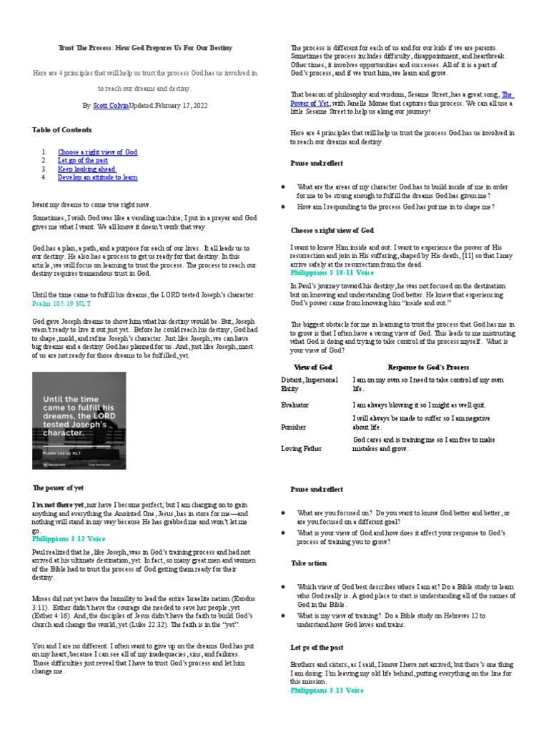 Trust The Process Pdf Jesus Bible