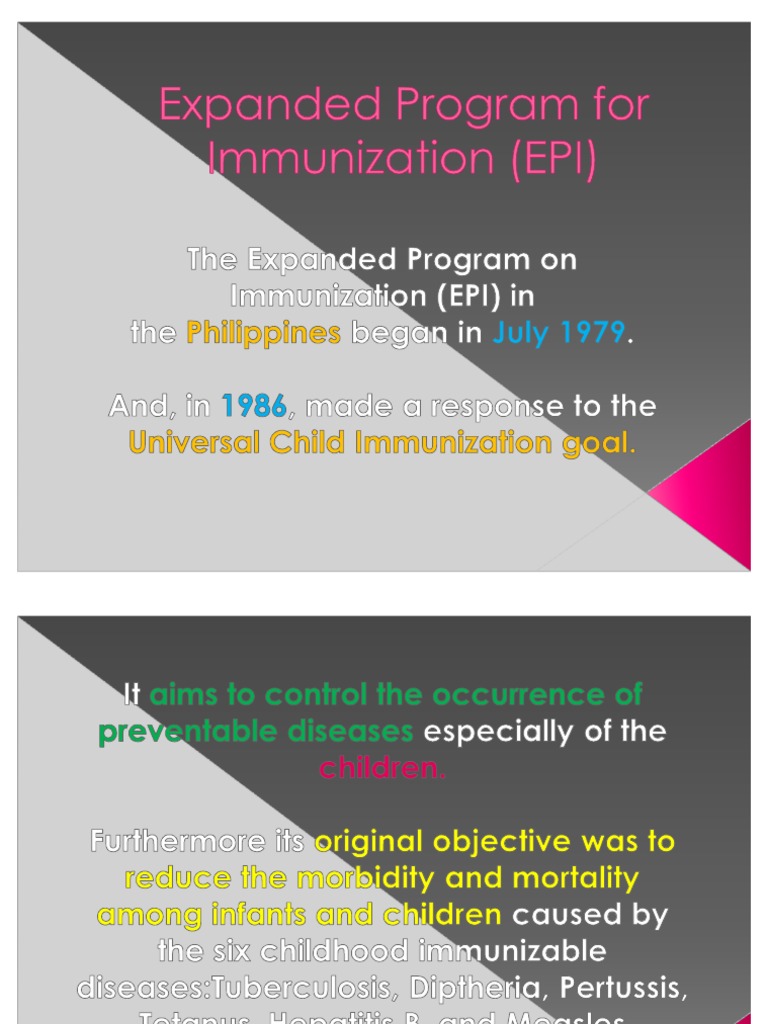 Expanded Program for Immunization (EPI) | Vaccines | Medical