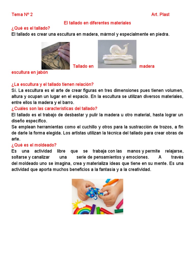 Características del tallado en madera | PDF