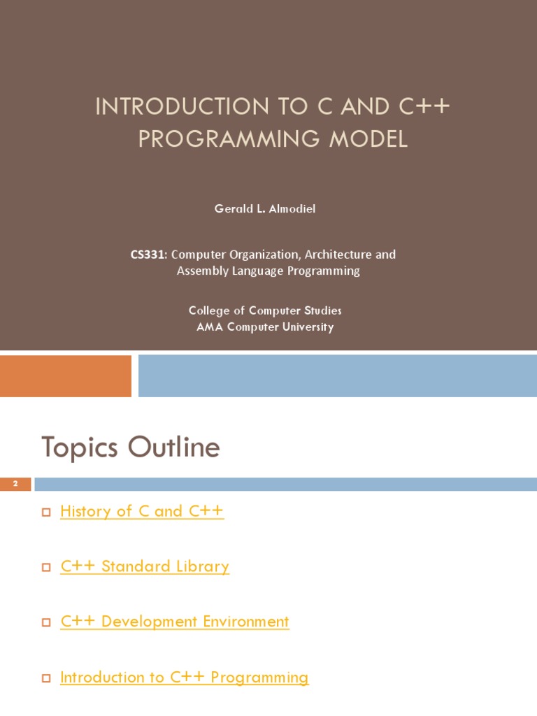 C and C++ Programming Model PRT - 1 | Download Free PDF | C++ | Input ...