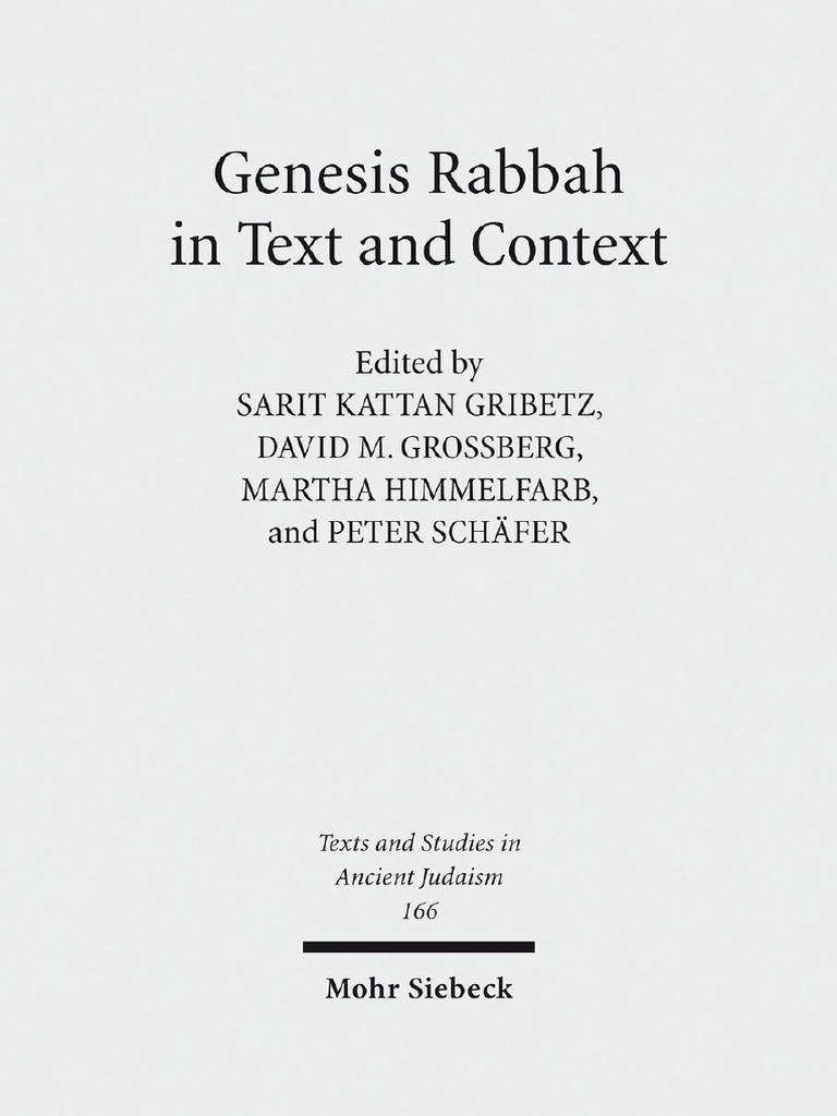 Genesis Rabba Y | PDF | Midrash | Chapters And Verses Of The Bible