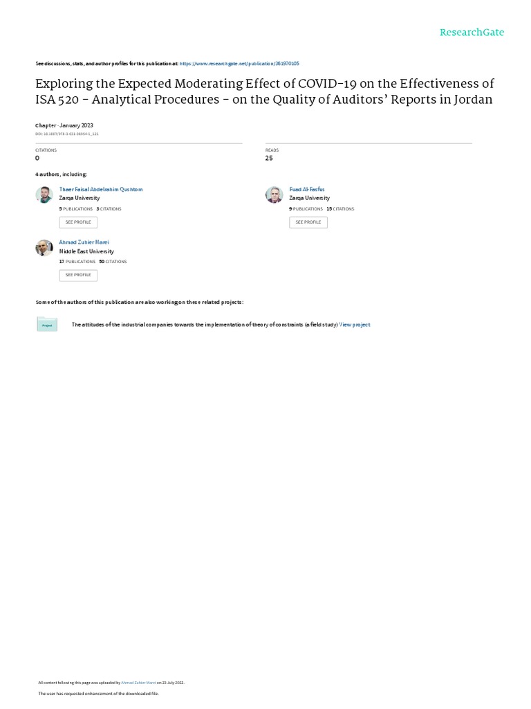 Exploring The Expected Moderating Effect of COVID-19 On The ...