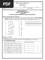 G9 - First Quarter - Worksheet and Performance Task | PDF | Quadratic ...