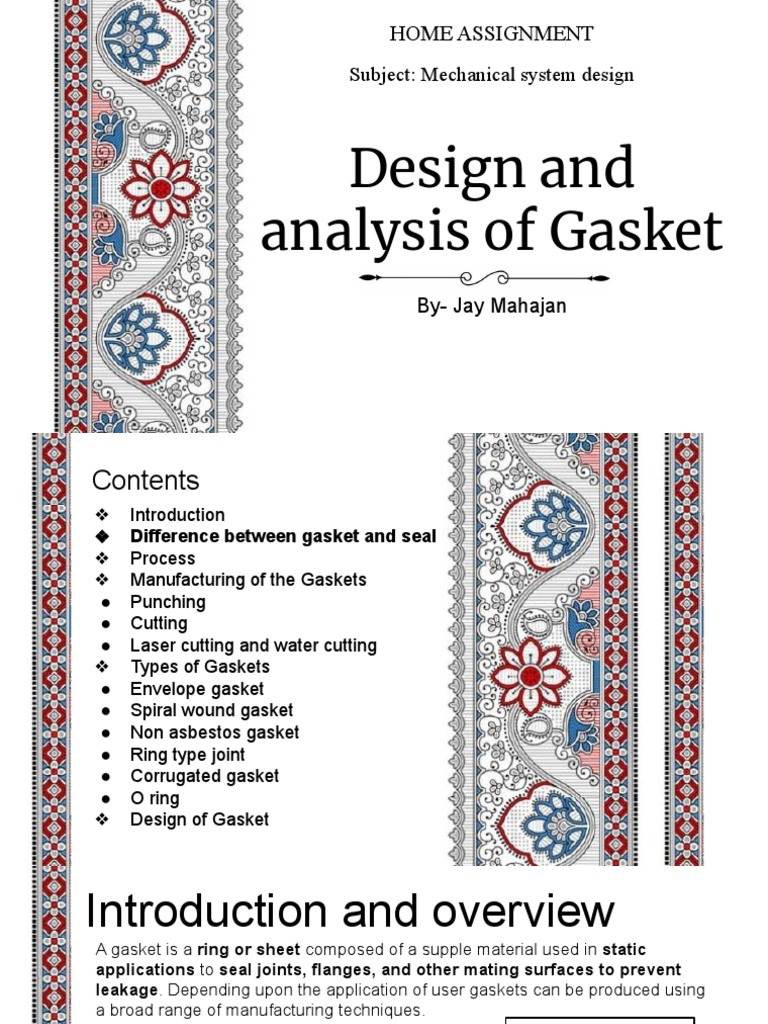 Gasket Design and Analysis | PDF | Industrial Processes | Materials