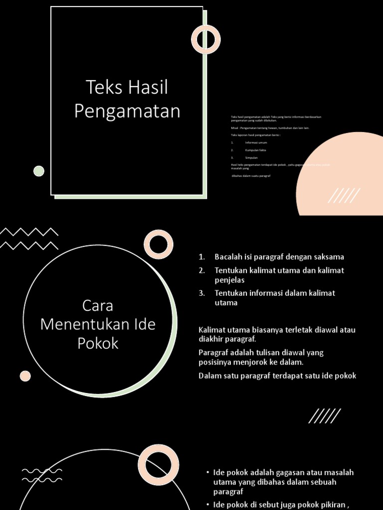 Teks Hasil Pengamatan, Bhs Ind, Tema 1 | PDF