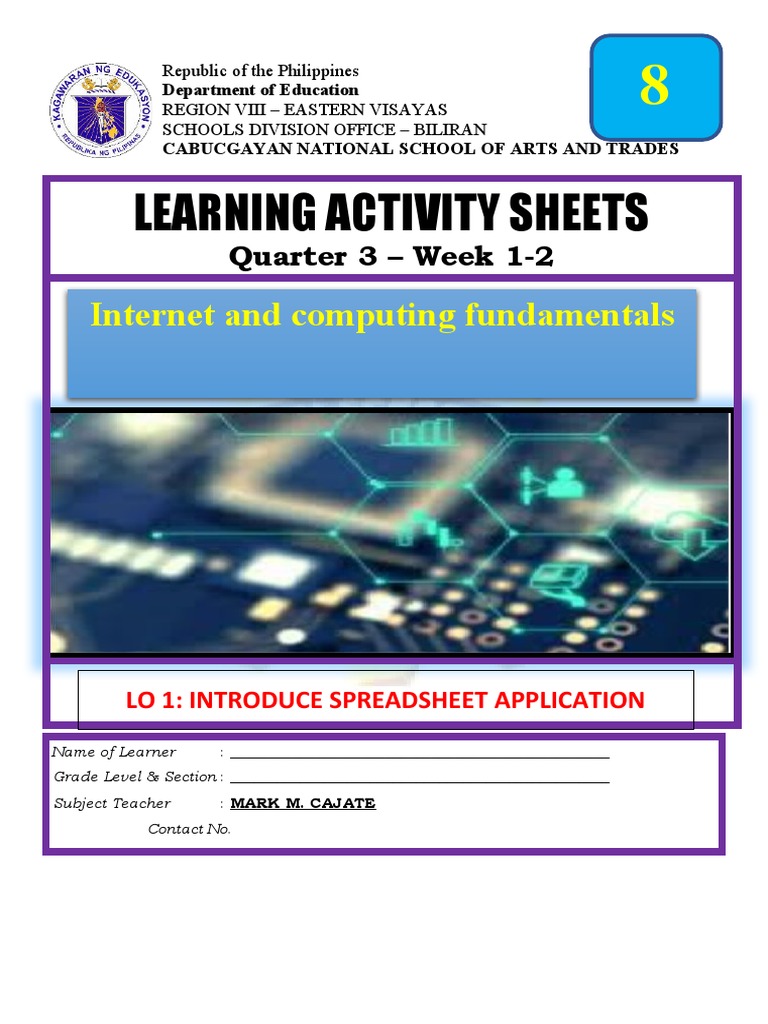 Learning Activity Sheets: Internet and Computing Fundamentals | PDF ...