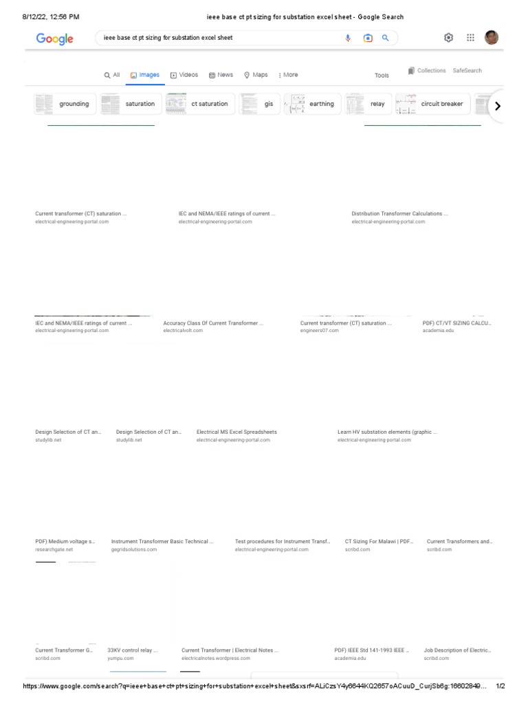 Ieee Base CT PT Sizing For Substation Excel Sheet - Google Search | PDF ...