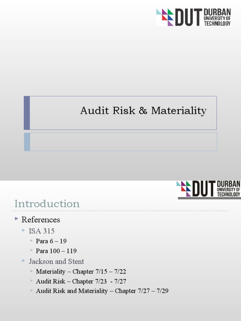 Audit Risk & Materiality | Download Free PDF | Financial Audit | Audit