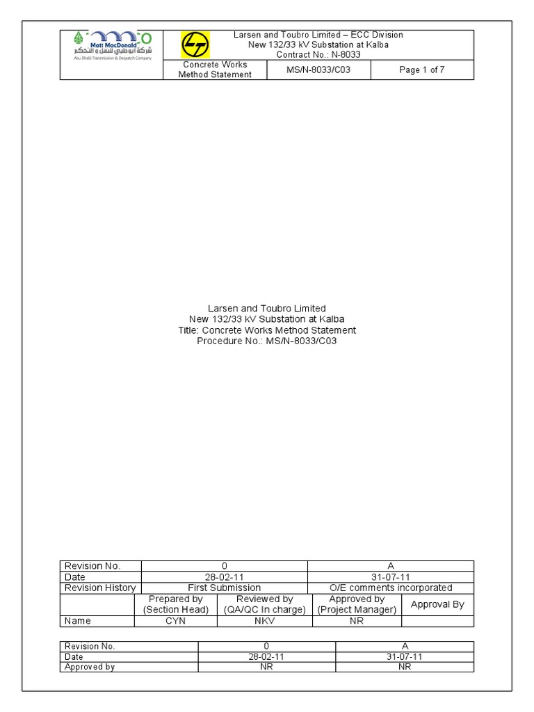 2 Concrete Works MS | PDF | Concrete | Building Engineering
