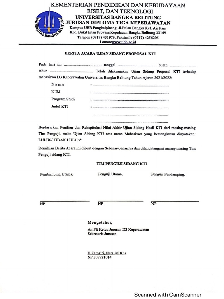 Berita Acara Proposal | PDF