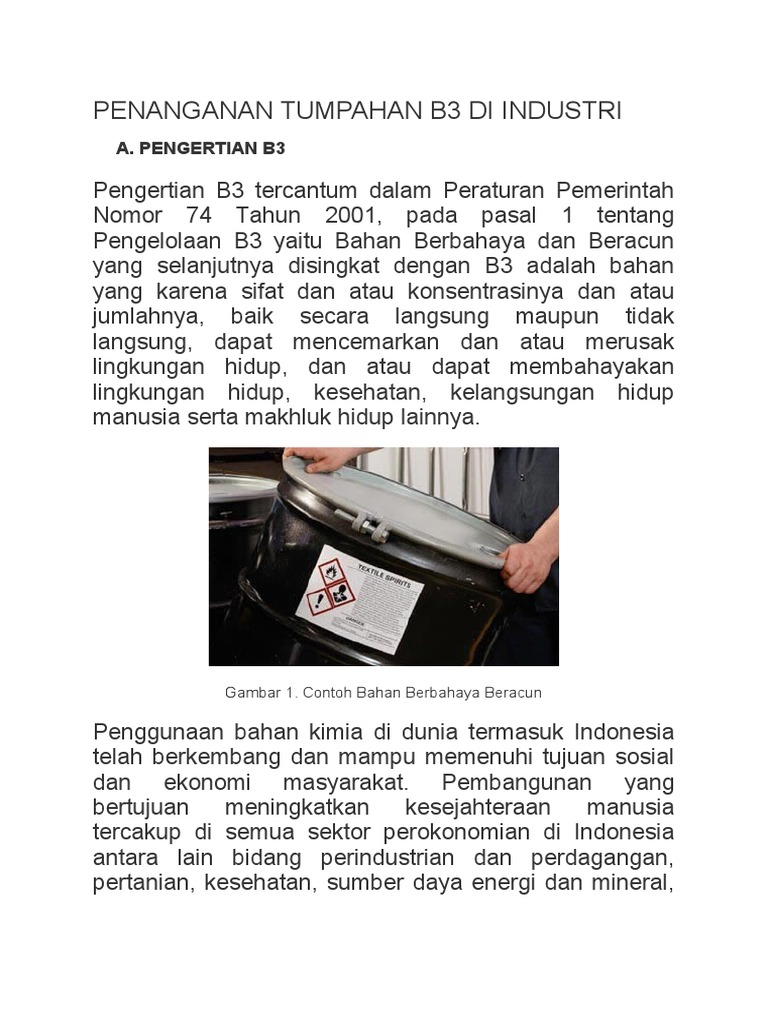 Penanganan Tumpahan B3 di Industri | PDF
